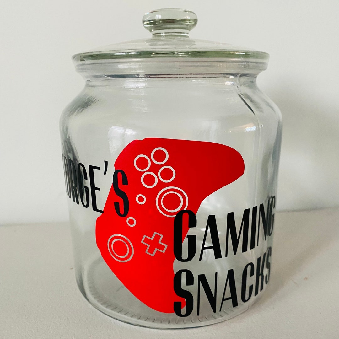 Treat Jar, Personalised Snack Jar, Gamer Gifts for Him, Birthday Gift ...