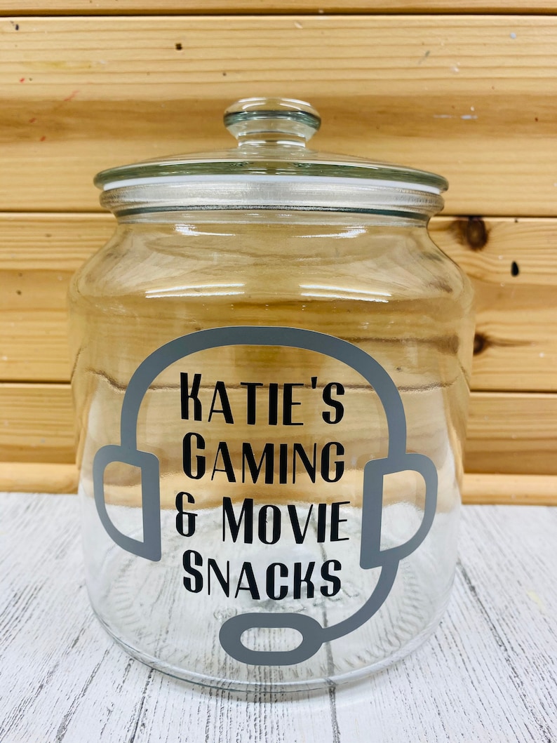 Gaming Snack Jar Gaming Snacks Personalised Snack Jar Kids | Etsy UK