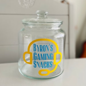 Gaming Snack Jar, Gaming Snacks, Personalised Snack Jar, Kids Snack Jar ...