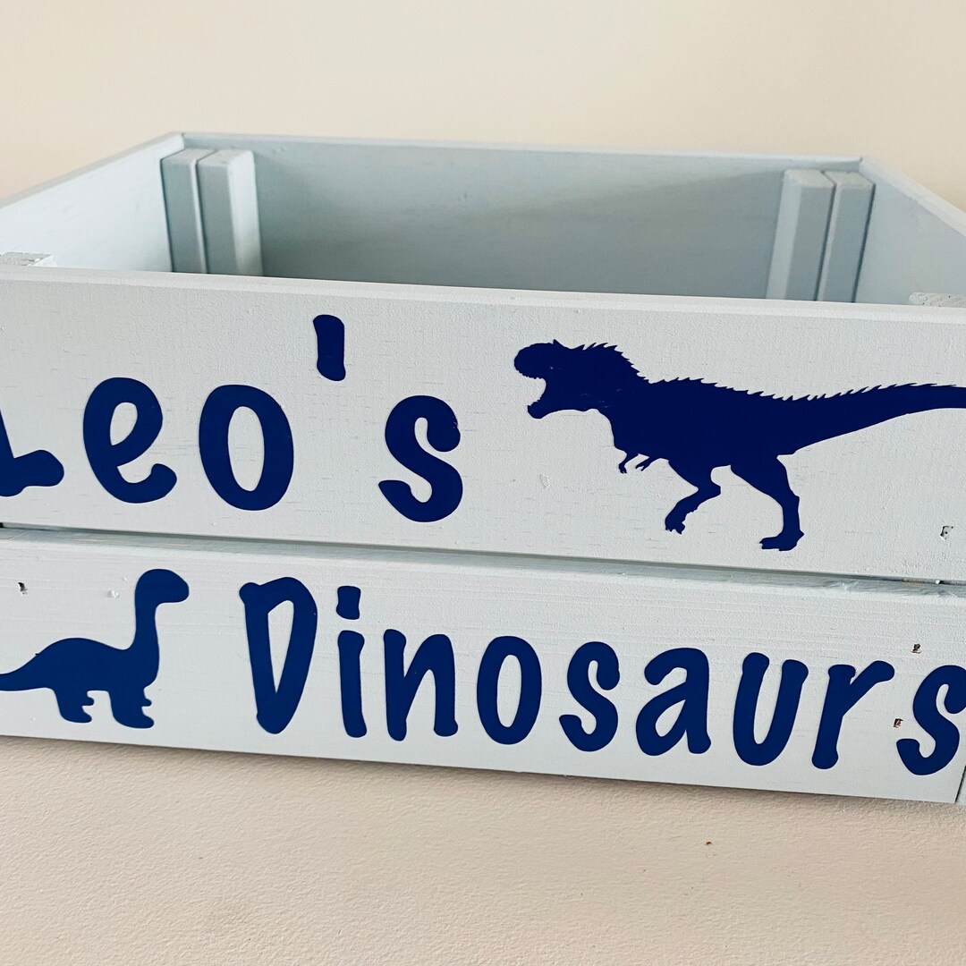 Dinosaur Toy Box, Personalised Toy Box, Dinosaur Gifts for Kids ...