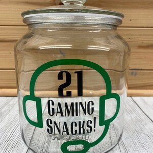 Gaming Snack Jar Gaming Snacks Personalised Snack Jar Kids | Etsy UK
