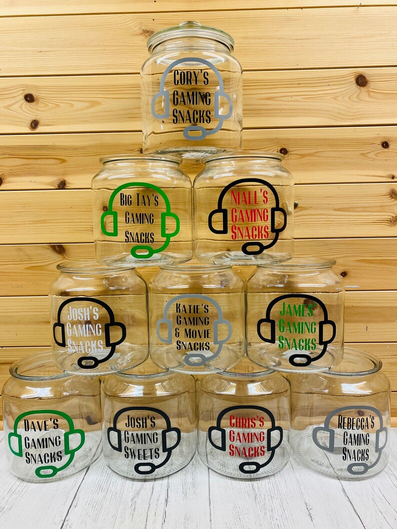 Gaming Snack Jar Gaming Snacks Personalised Snack Jar Kids | Etsy UK