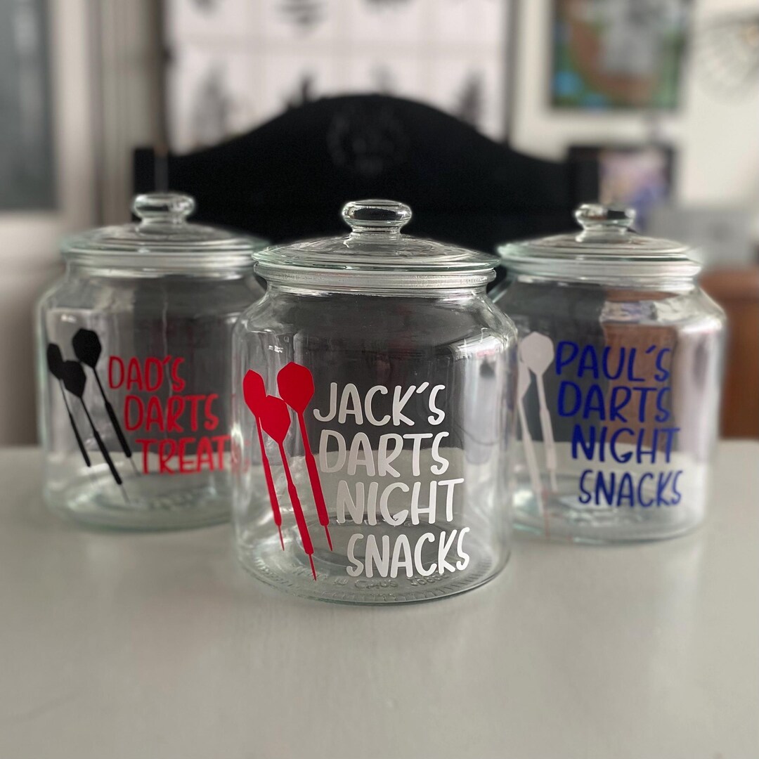 Darts Gift Personalised Snack Jar Gifts for Dart Player Gift Christmas ...