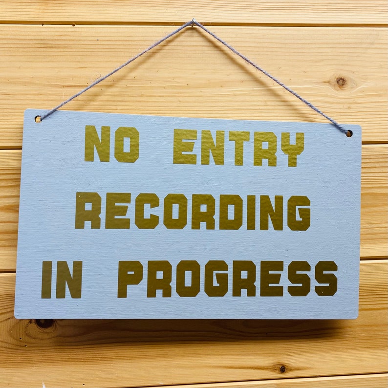 Recording in Progress Sign Do Not Enter Sign Gaming Door - Etsy UK