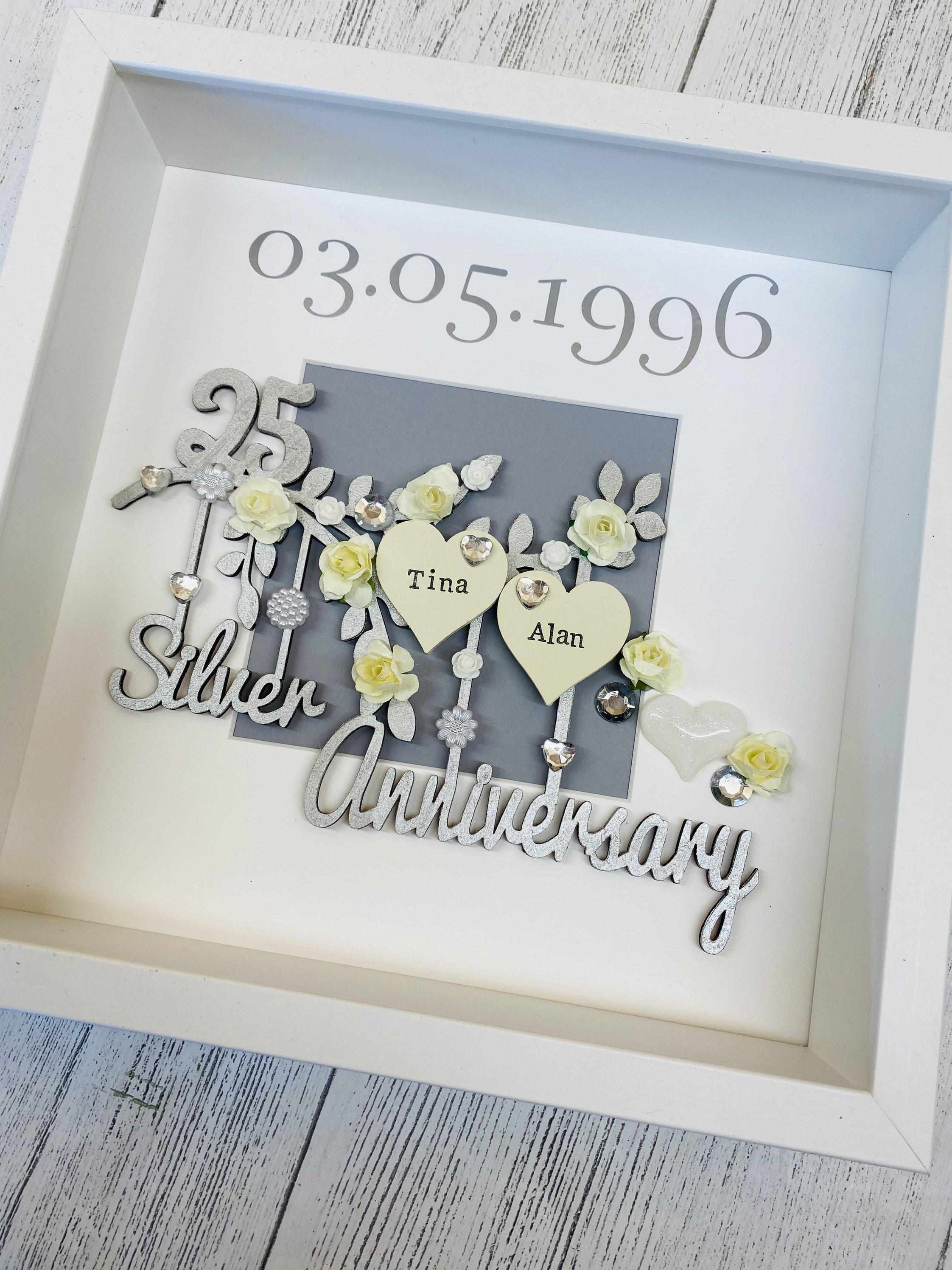 Silver Wedding Gift Silver Wedding Anniversary Gift Wedding | Etsy UK