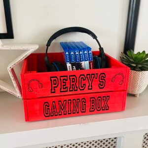 Black Gaming Storage Box for Games Gift for Teenage Boys Gaming Gift ...