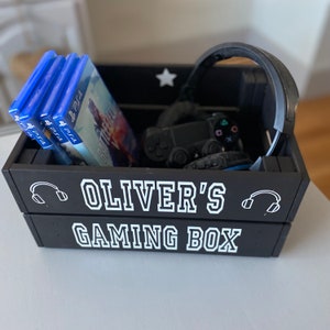 Black Gaming Storage Box for Games Gift for Teenage Boys Gaming Gift ...