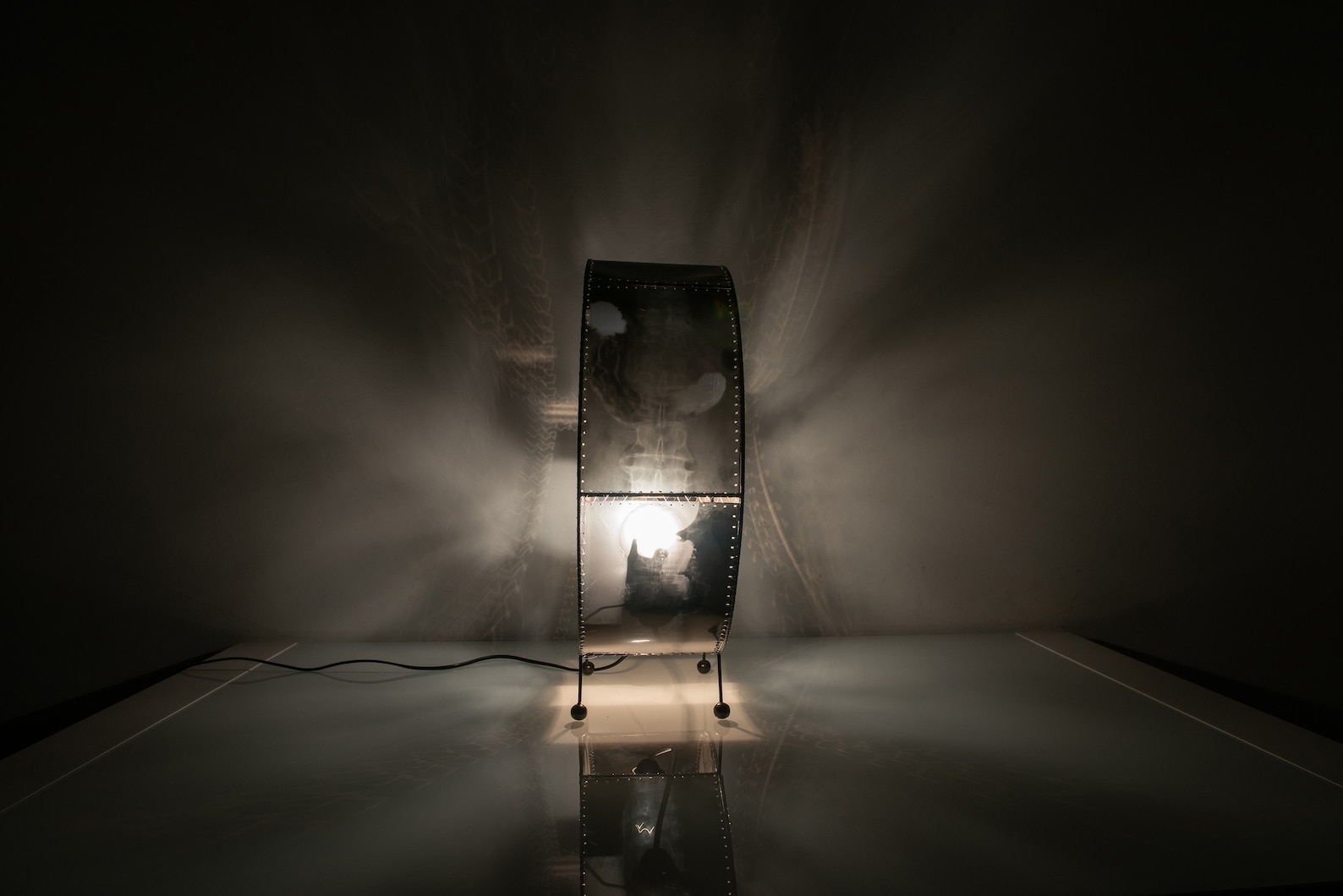 Table or Floor Round Lamp With X-ray of Guts, Housewarming Gift for ...