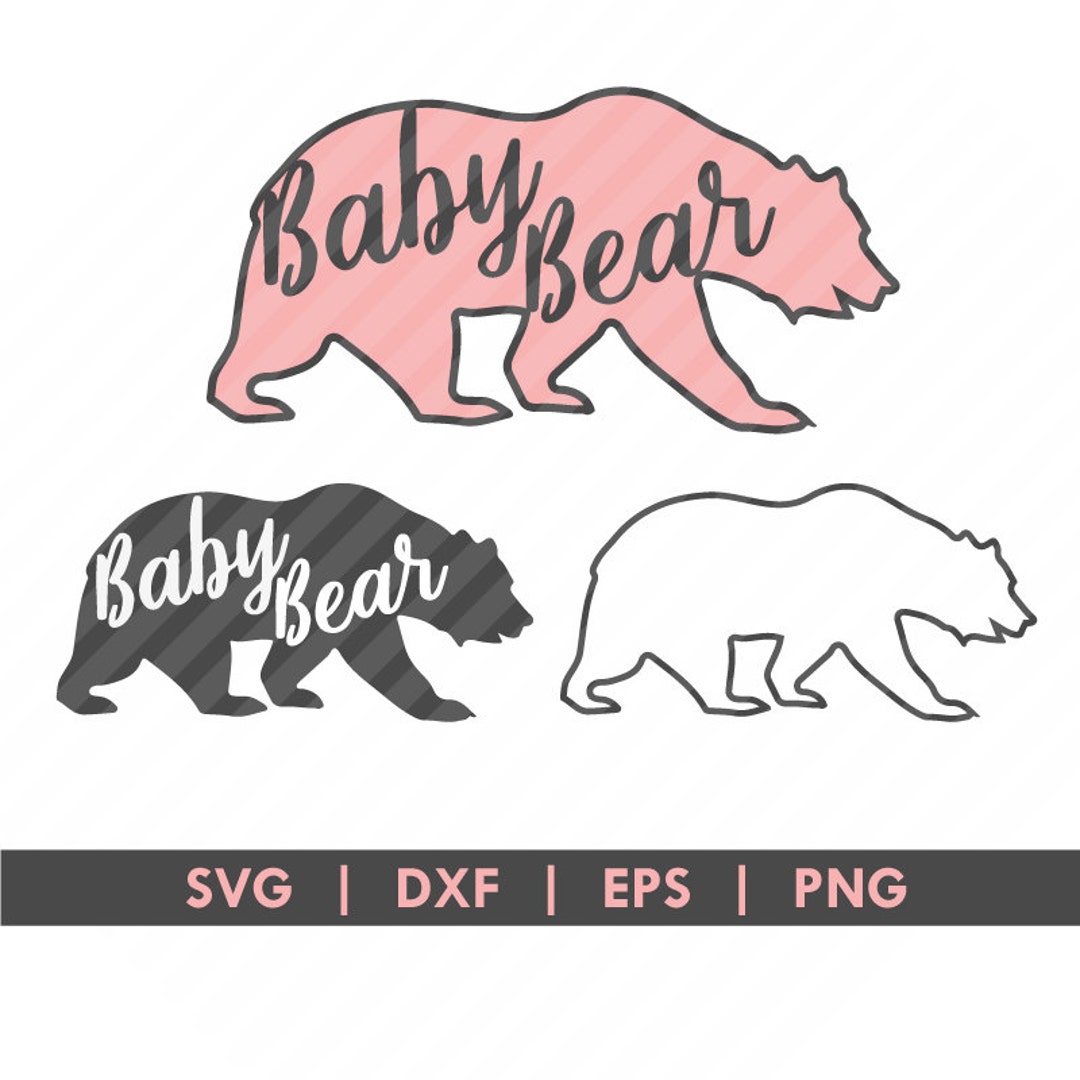 Baby Bear Silhouette SVG DXF EPS Cut File - Etsy