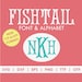 Fishtail Monogram Alphabet Font TTF OTF SVG - Etsy