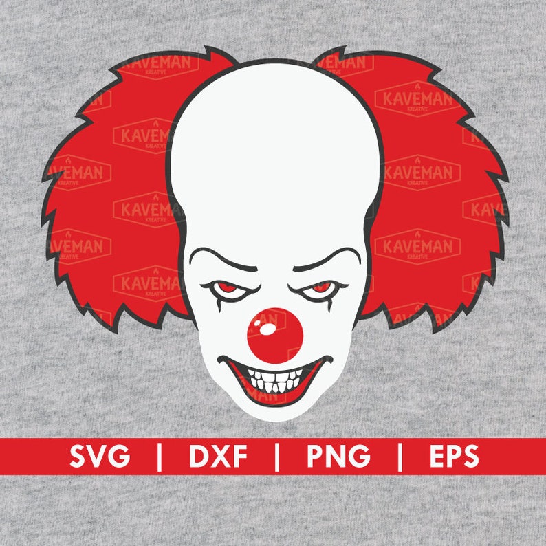 Pennywise the Clown It Movie SVG DXF Silhouette Cameo Cricut - Etsy