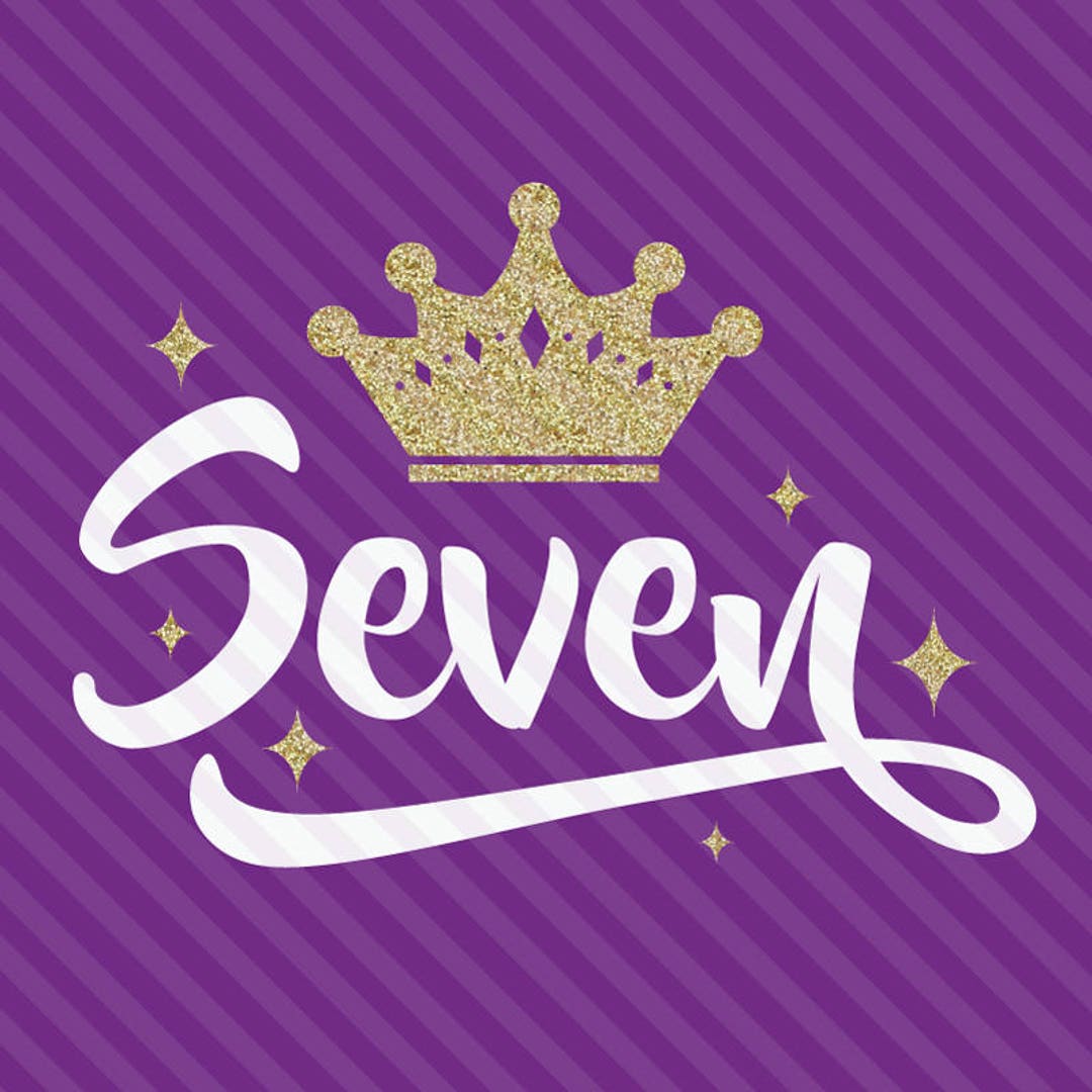 Seventh Birthday Princess Age Numbers SVG DXF Silhouette Cameo Cricut ...