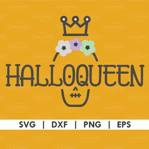 Halloqueen SVG DXF Silhouette Cameo Cricut Cut File - Etsy