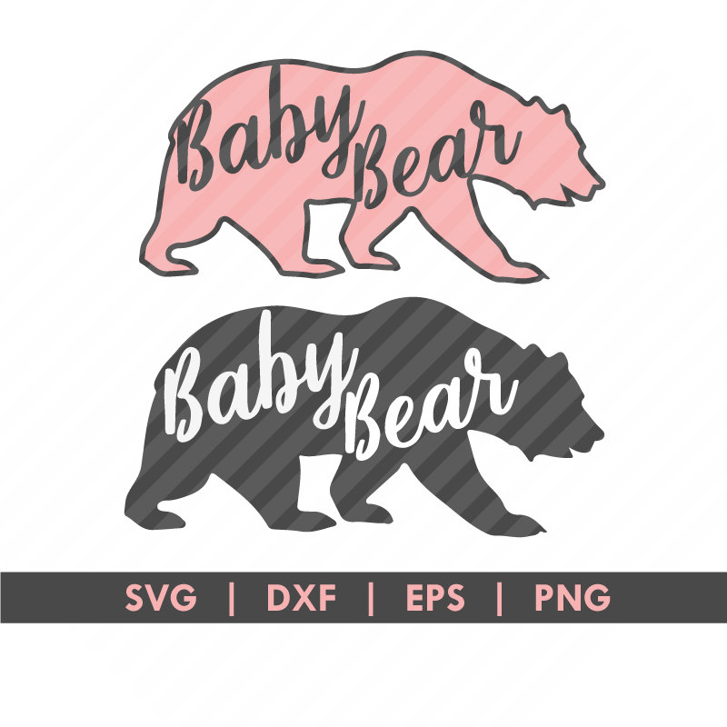 Baby Bear Silhouette SVG DXF EPS Cut File - Etsy