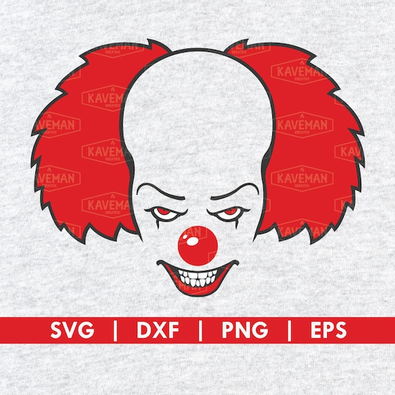 Pennywise the Clown It Movie SVG DXF Silhouette Cameo Cricut - Etsy
