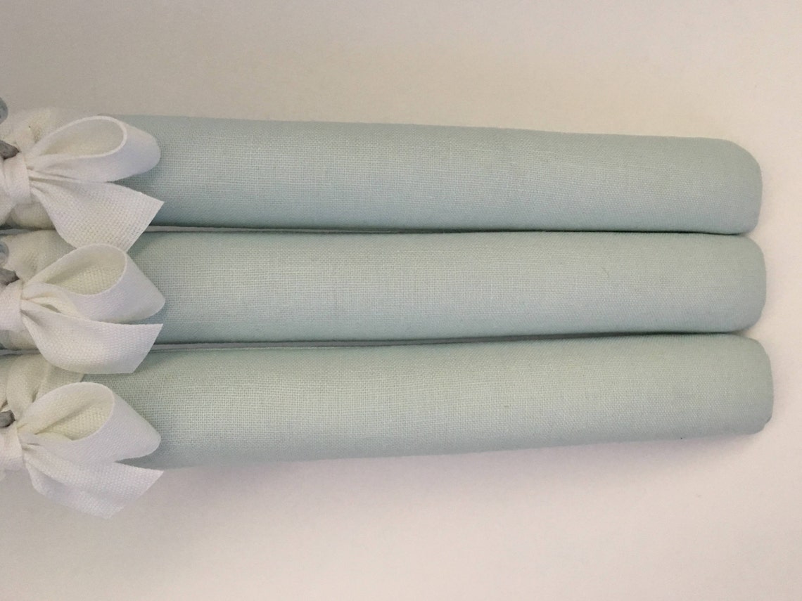 Spa Blue Linen Hangers Padded Hangers Bridesmaid's | Etsy