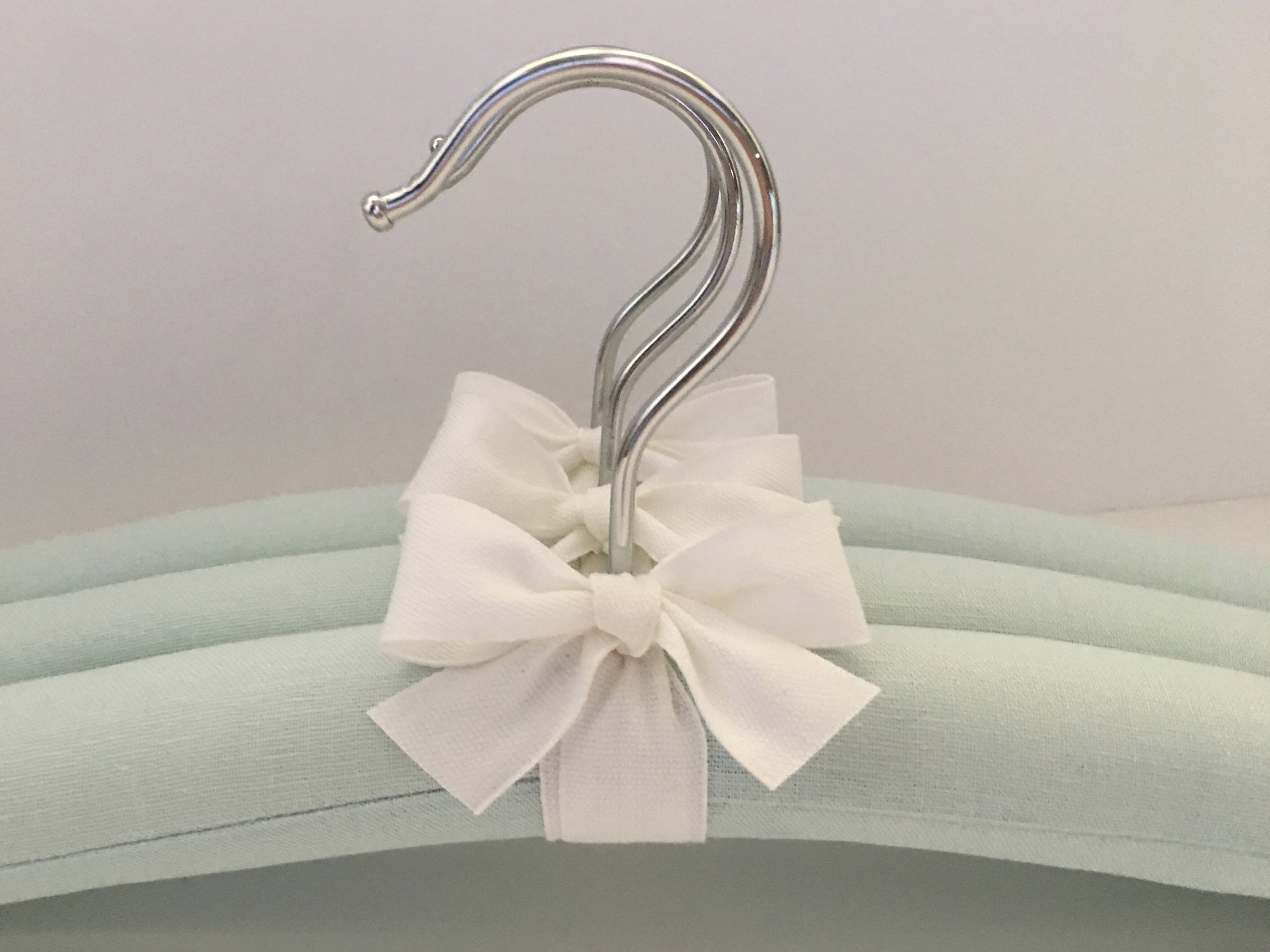 Spa Blue Linen Hangers Padded Hangers Bridesmaid's | Etsy