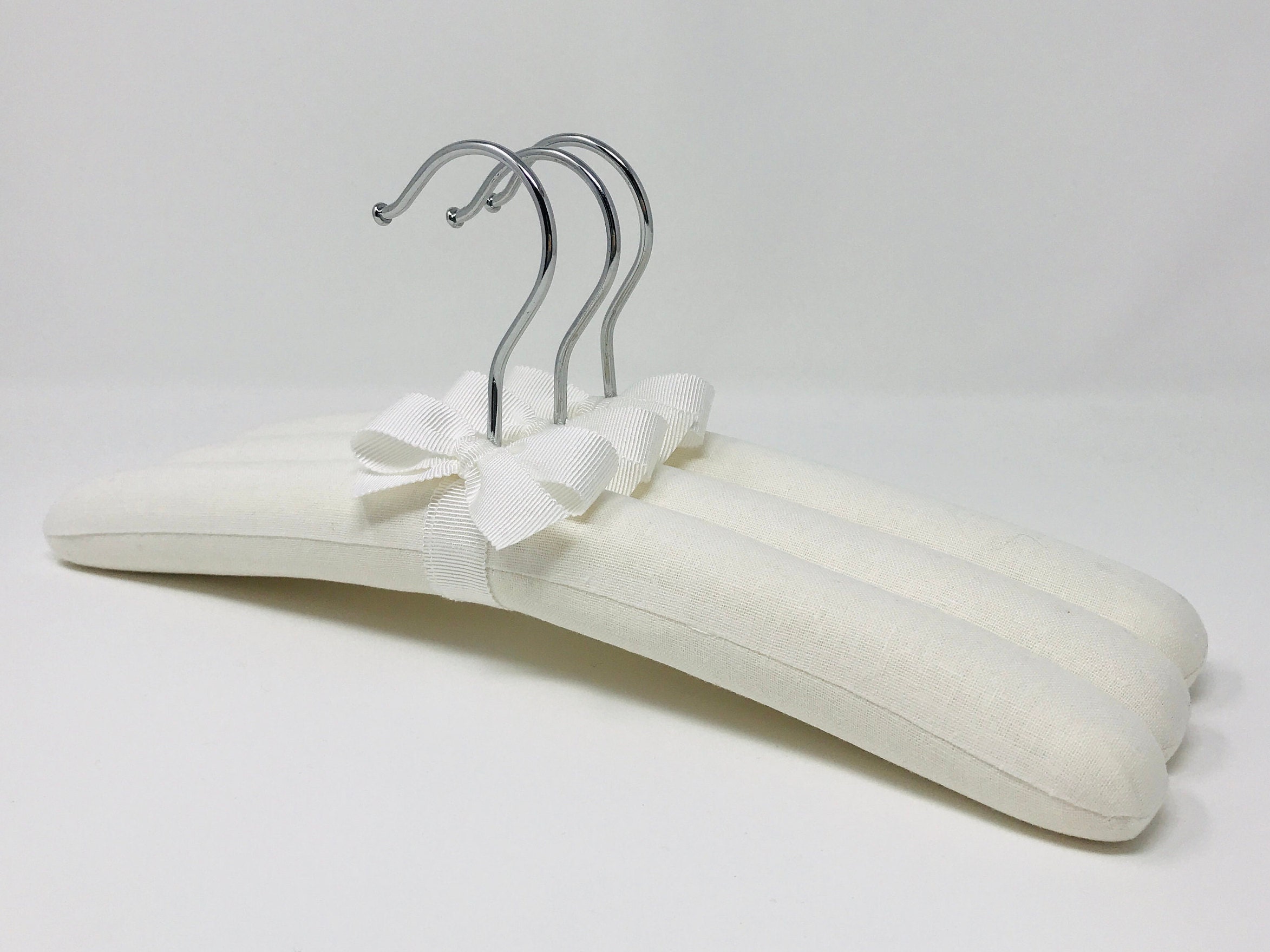 Baby Hangers Ivory Linen Padded Hangers Ivory Hangers Baby - Etsy
