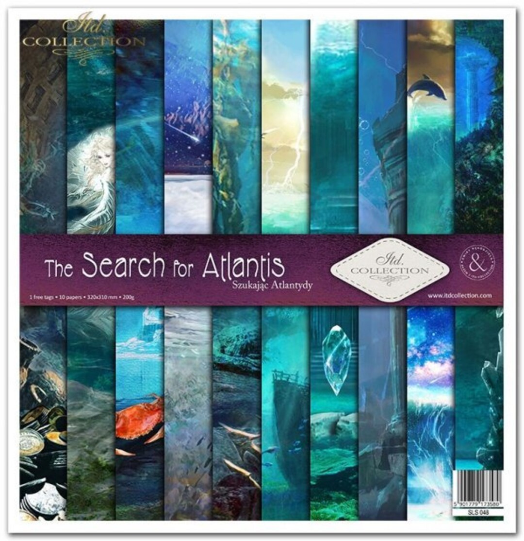 The Search for Atlantis set of Papers for Scrapbooking - Etsy