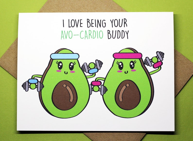 I Love Being Your Avo-cardio Buddy Avocado Bestie Gym Buddies - Etsy