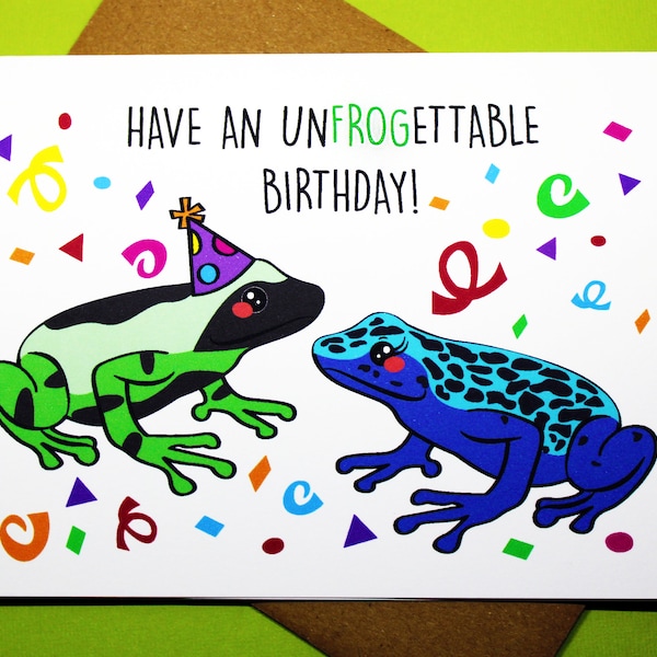 Frog Card - Etsy