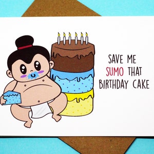 Save Me Sumo That Birthday Cake Cute Japan Sumo Wrestler Happy Birthday ...