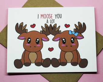 Moose Greeting Card | Etsy