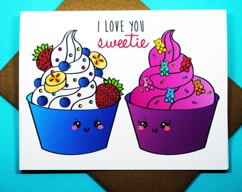 Fro Yo Information Frozen Yogurt Card Froyo Birthday Card - Etsy