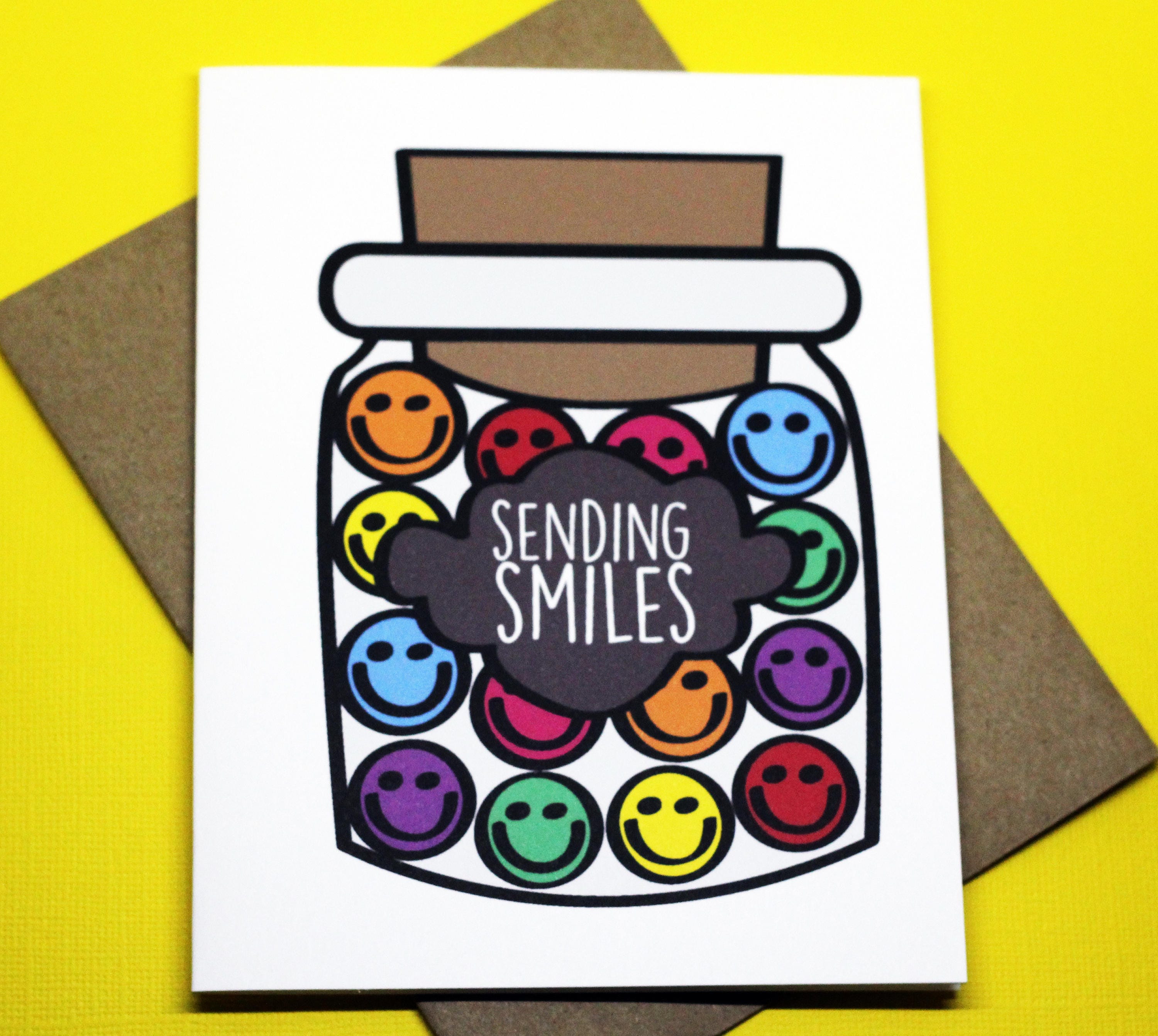 Sending Smiles Cute Funny Friendship Love Just Because | Etsy