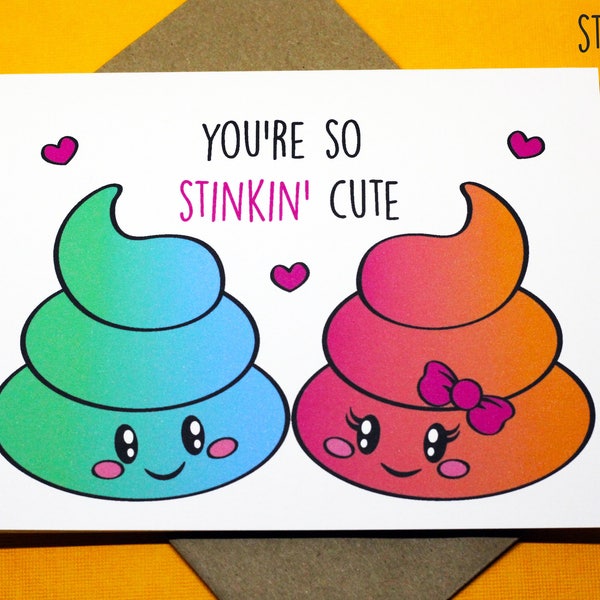 Valentines Card Poop - Etsy