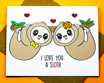 Happy Anniversary Sloth - Etsy
