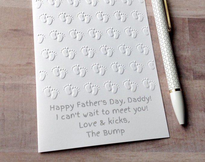 Customizeable Fathers Day Card From the Bump for Expecting Dad / Funny ...