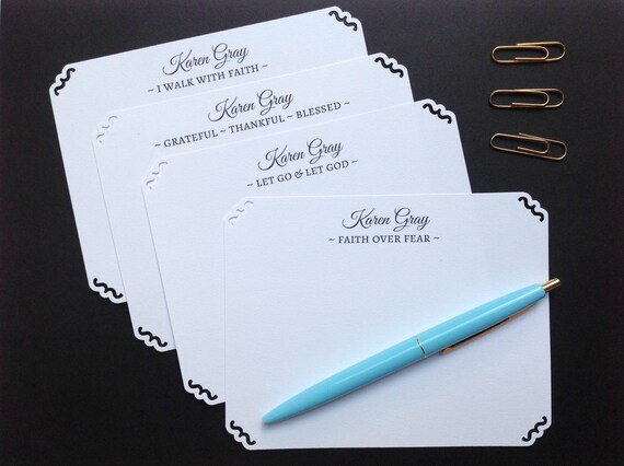 Items similar to Custom phrase personalized stationery gift for her ...