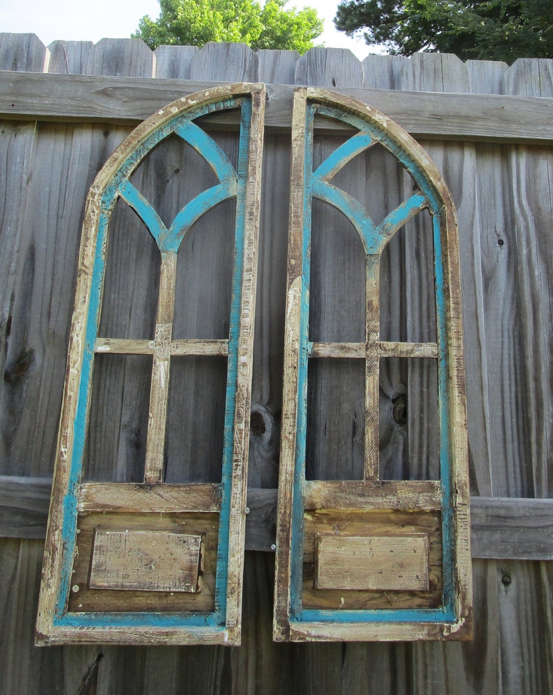 Pair of Arched Rustic Architectural Arched Church Window - Etsy