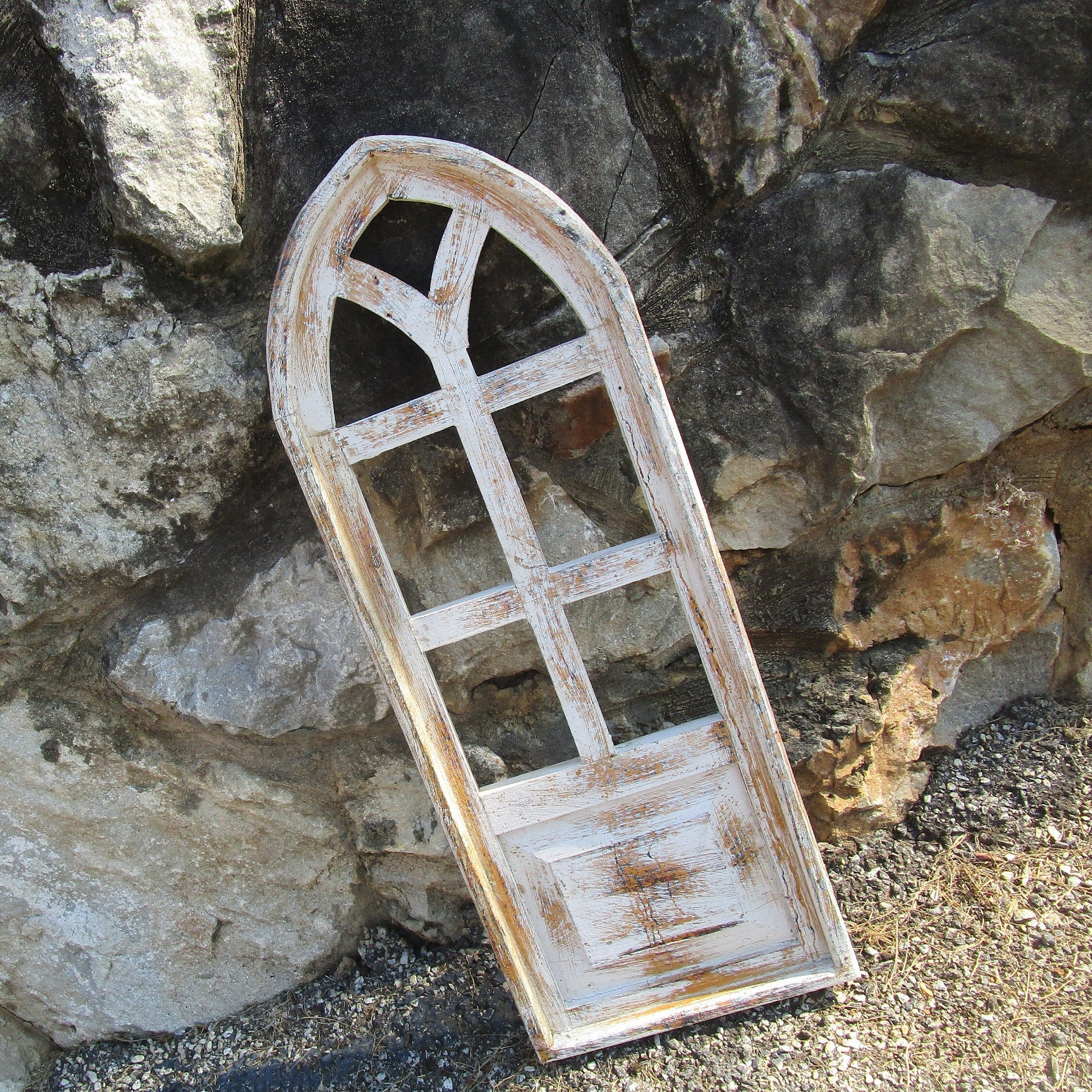 Arched Cathedral Window Rustic Gothic Church Window | Etsy