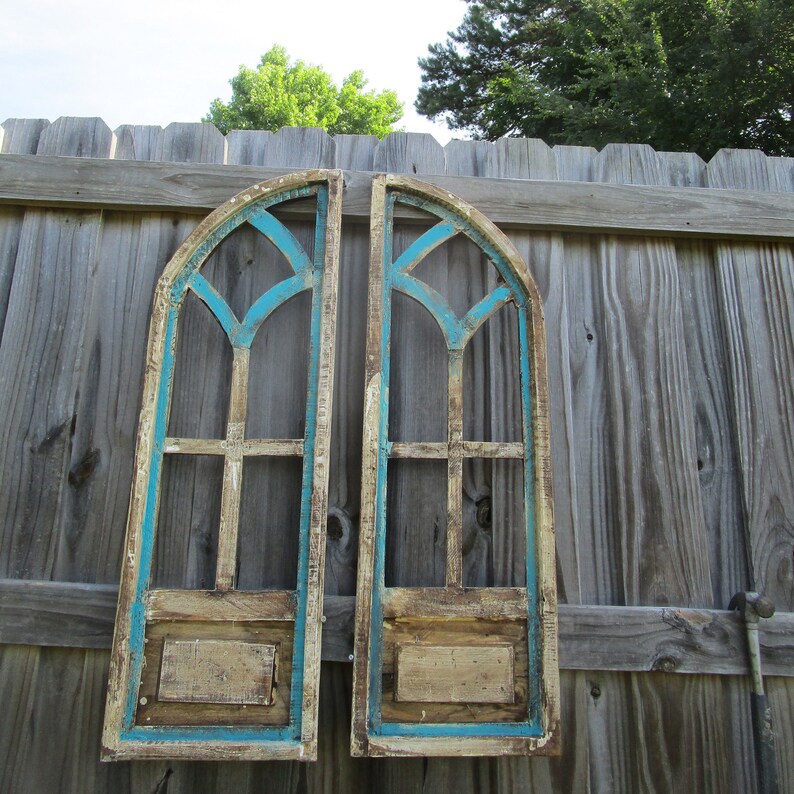 Pair of Arched Rustic Architectural Arched Church Window - Etsy