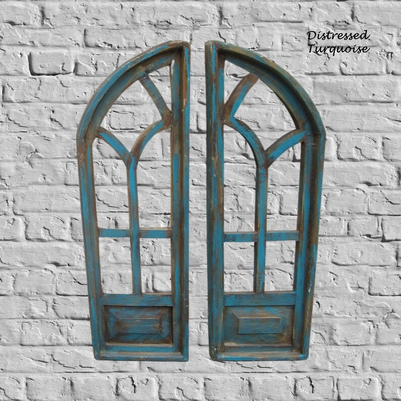 Pair of Arched Rustic Architectural Arched Church Window - Etsy