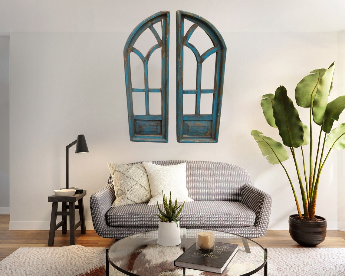 Pair of Arched Rustic Architectural Arched Church Window - Etsy