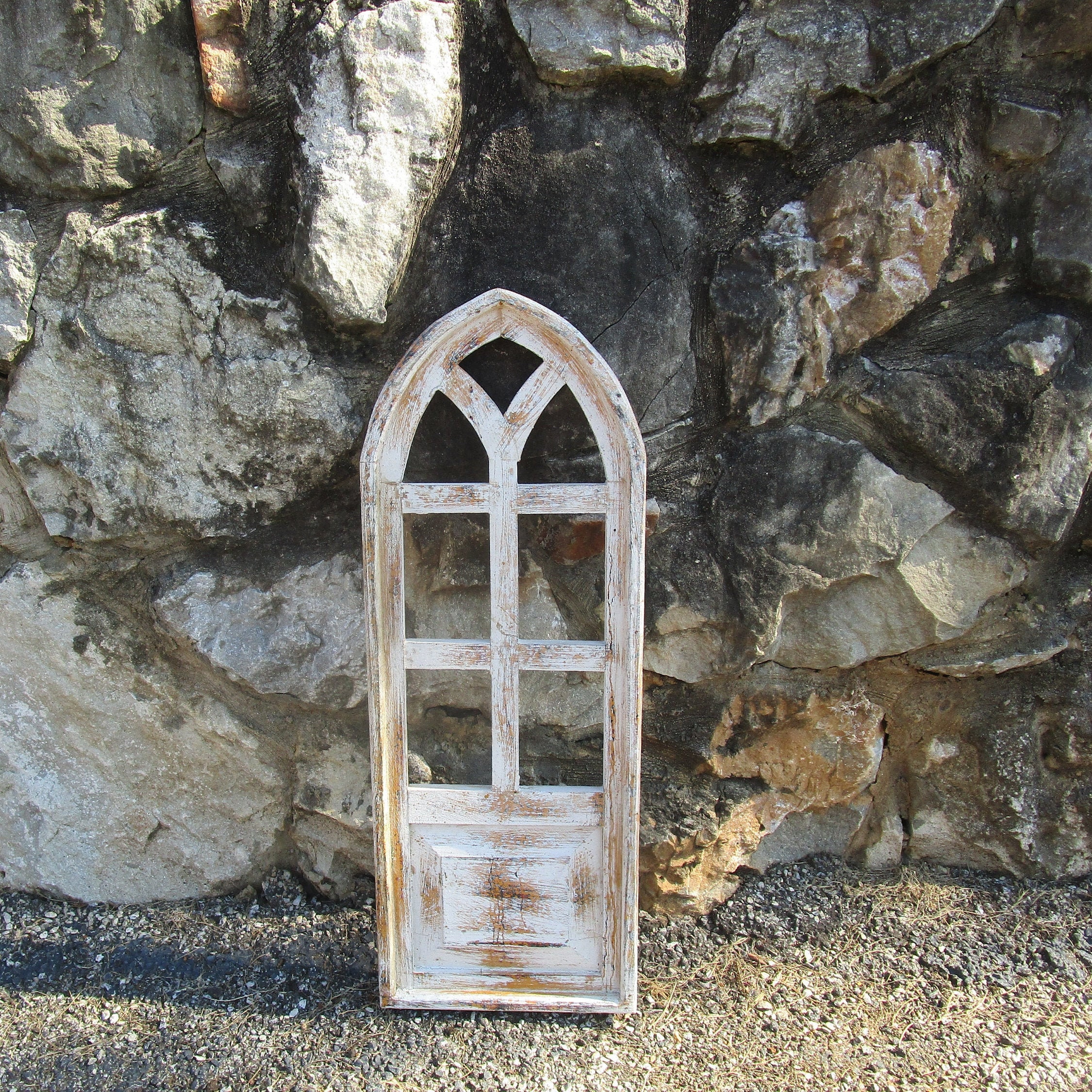 Arched Cathedral Window Rustic Gothic Church Window | Etsy