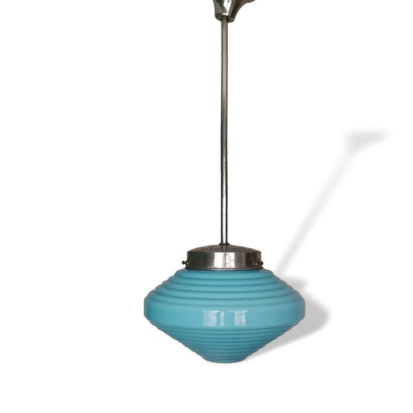 Blue Glass Pendant Light - Etsy