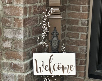 Decorative Porch Post Decorative Welcome Sign - Etsy