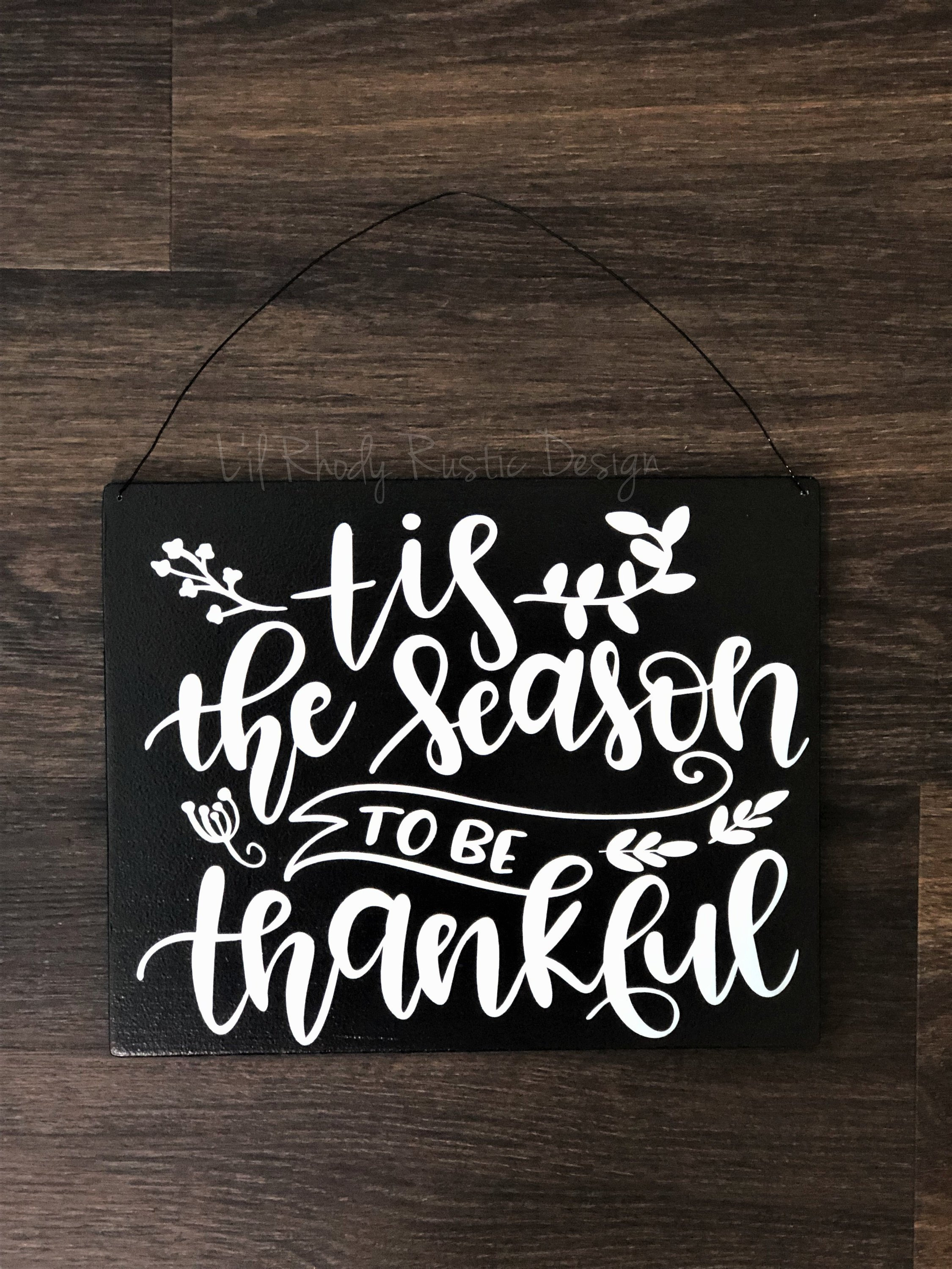 Tis the Season to be Thankful Hanging Sign, Porch Post Sign