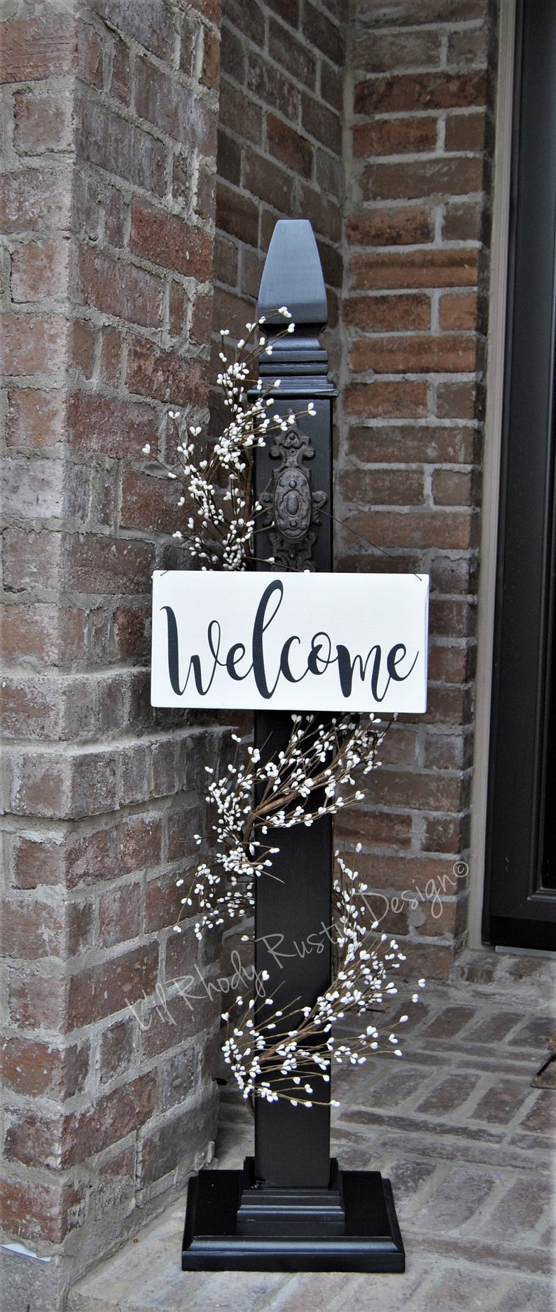 Decorative Porch Post Decorative Welcome Sign | Etsy