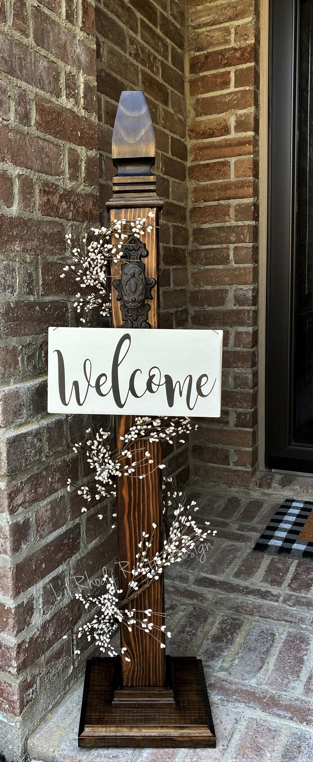 Decorative Porch Post With Decorative Welcome Sign - Etsy
