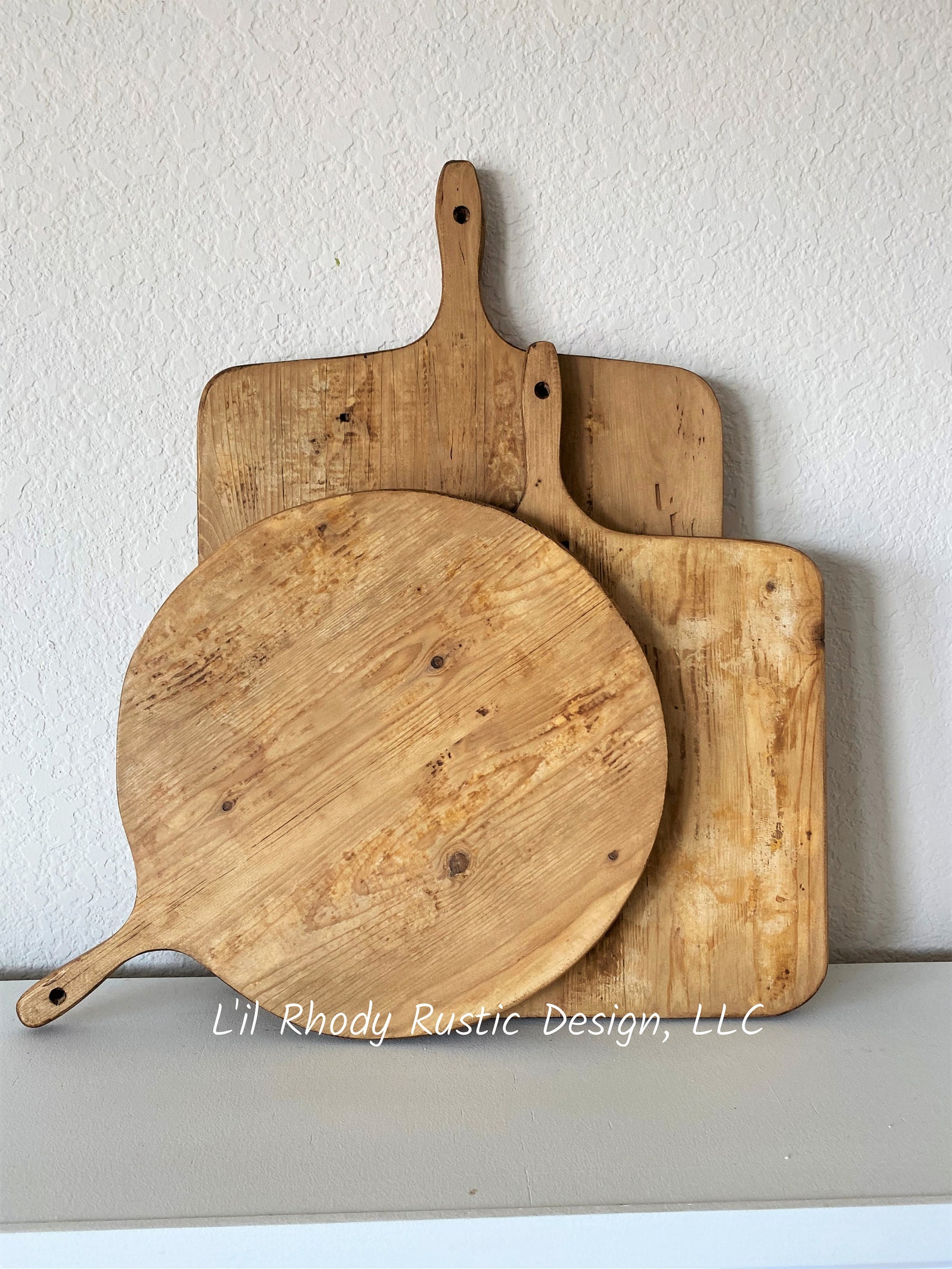 Set of Three Bread Boards, Medium Rectangle, Small Square, and Small ...