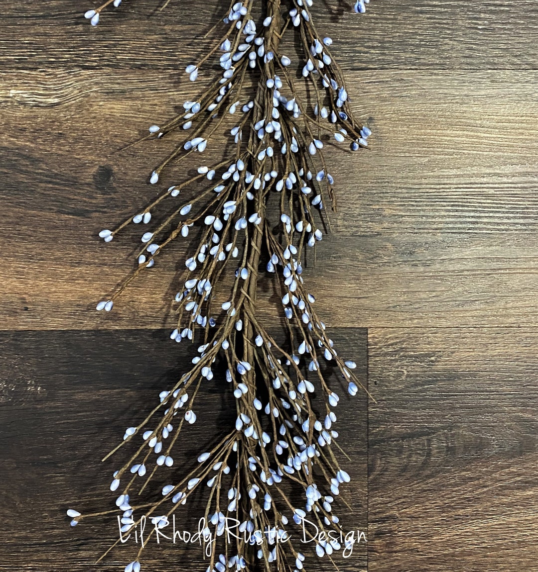 Periwinkle Pip Berry Garland, Country Garland, Floral Garland, Spring ...