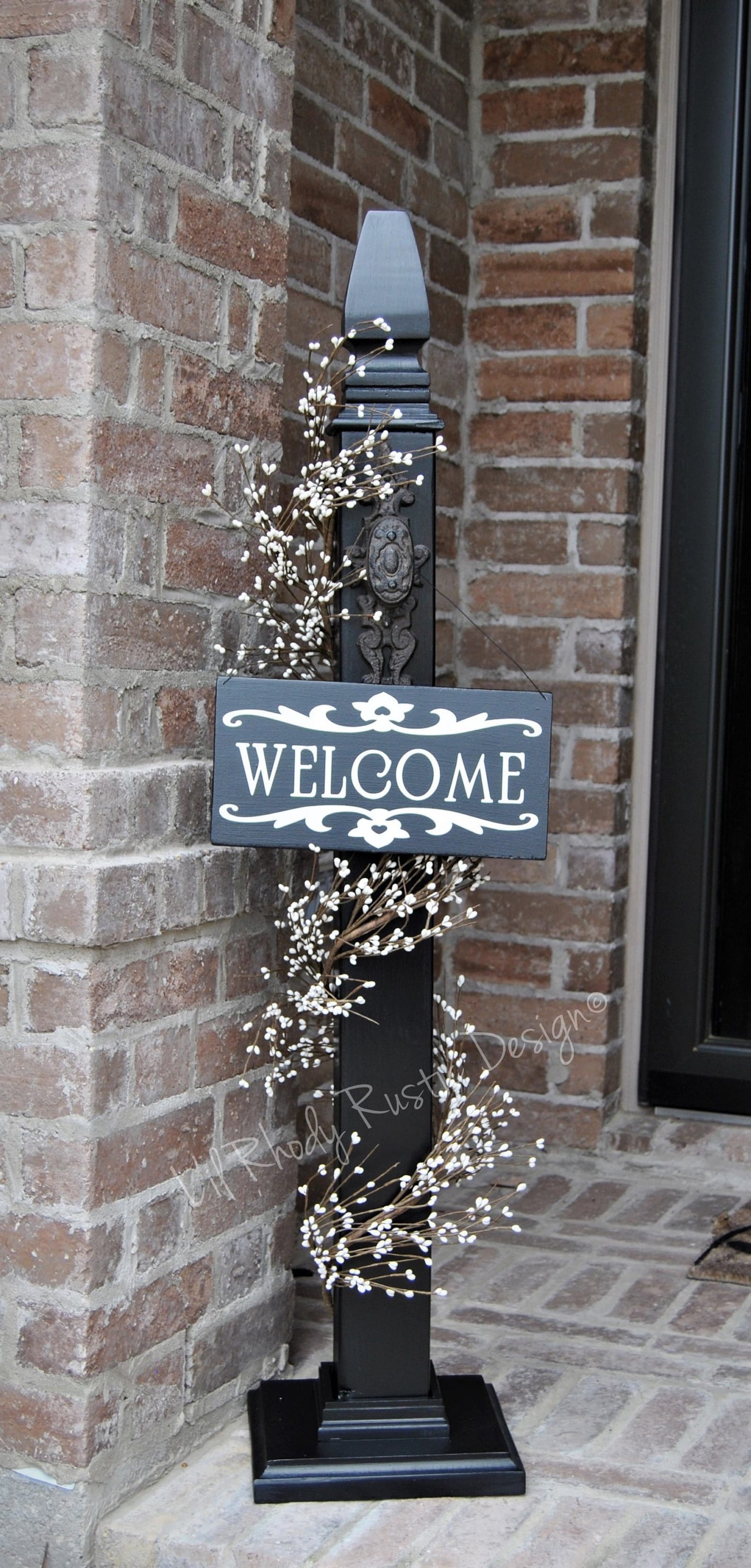 Decorative Porch Post Decorative Welcome Sign | Etsy