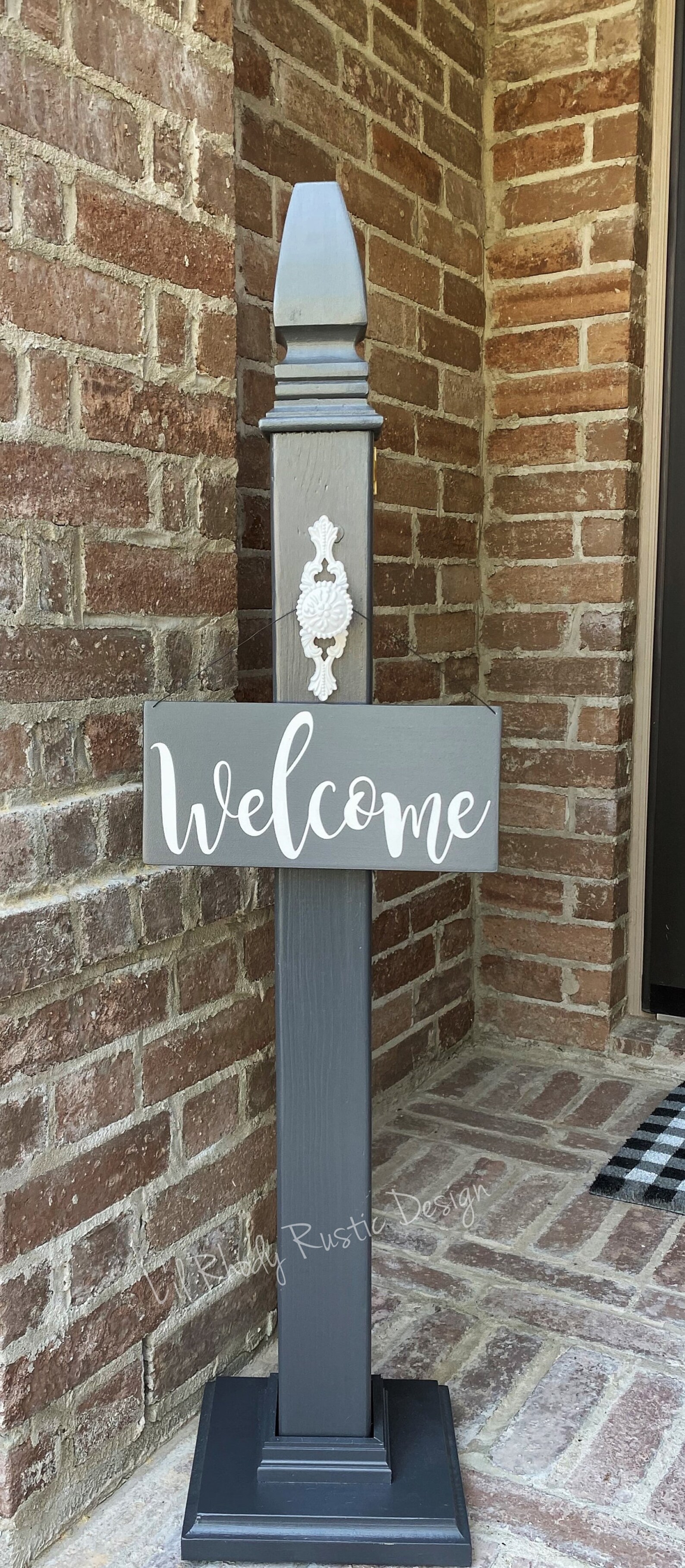 Decorative Porch Post With Decorative Welcome Sign Welcome - Etsy