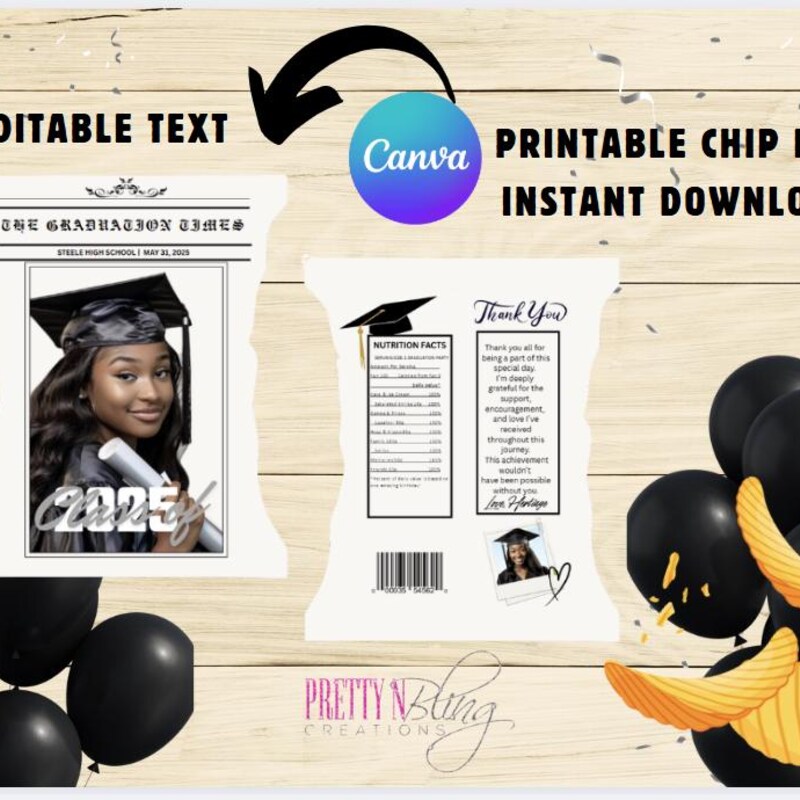 Graduation Chip Bags - Etsy