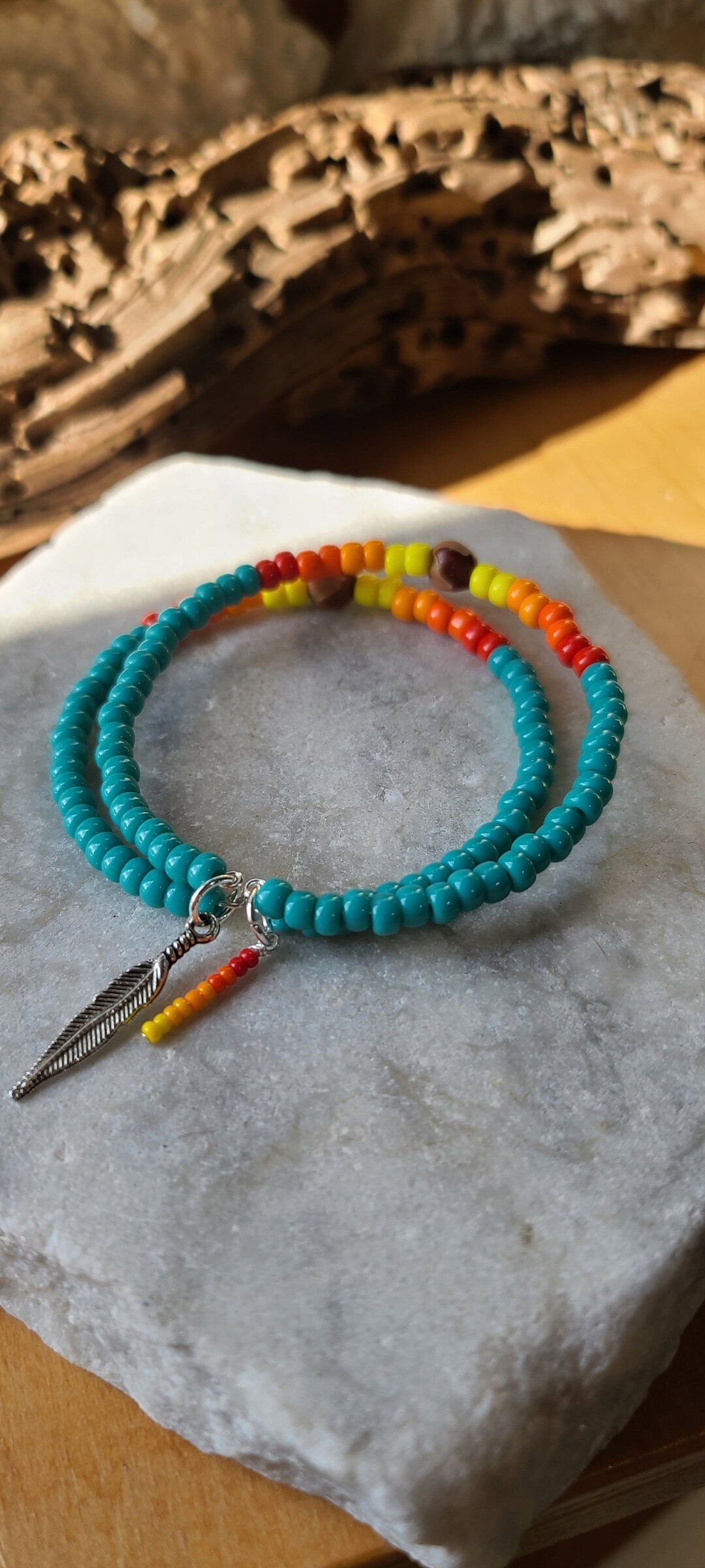 Protection Layered Bracelets, Ghost Beaded Jewelry, Natures Seed Bead ...